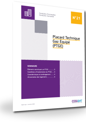 Placard Technique Gaz Équipé (PTGE) | GRDF Cegibat